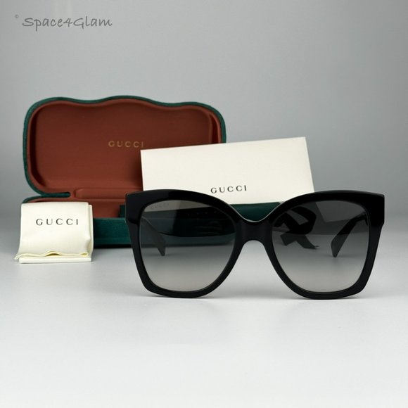 Gucci | Accessories | New Gucci Gg459s 00 Black Gray Gradient Cat Eye ...